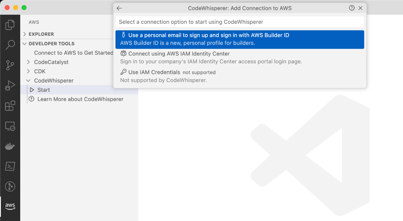 Amazon Codewhisperer を Vscode に導入してみた！ Nfig Tech Blog